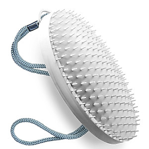 WIZKER Exfoliating Brush: Ingrown Hair Prevention, Razor Bump Treatment | Original Extra-Strength Bristle Exfoliator for Face, Body, Leg, Bikini | Shaving and Waxing Solution | Bath Shower Waterproof