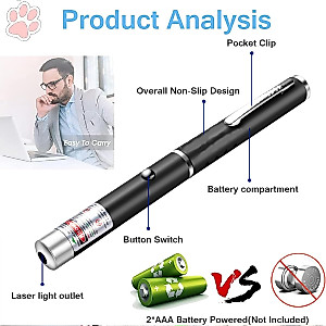 XIMIBI Red Green Violet Pointer for Cats (3 Pack), Pet Light Toys for Kittens and Dogs, Indoor Training and Chaser Toys for Cats.