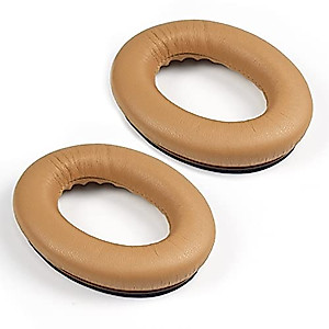 MOLGRIA Lambskin Ear Pads Cushion, Replacement Sheepskin Earpads for Bose Quiet Comfort QC 35 II QC35 QC35ii QC15 QC25 QC2 AE2 SoundLink SoundTrue Headphones(Tan