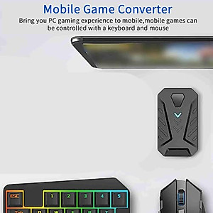 ciciglow Gaming Keyboard and Mouse Converter,Keyboard and Mouse Adapter,Bluetooth Keyboard and Mouse Converter,Mobile Game Converter,Suitable for iOS/Android System (Mix Pro)