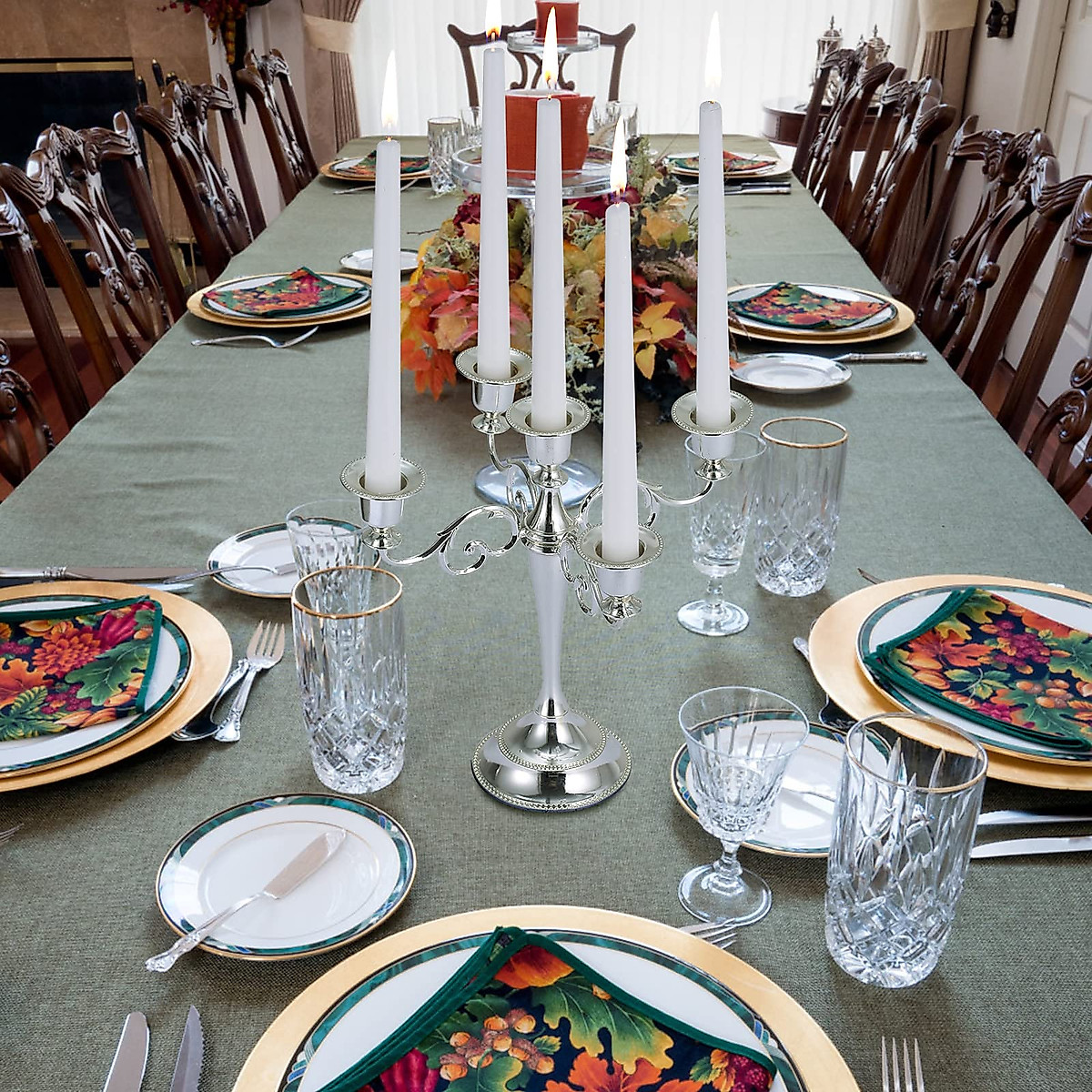 Tuyai 24 Pack Tall White Taper Candles, 10 inch (H) Dripless, Unscented Dinner Candle, Smokeless Taper Candles, Paraffin Wax with Cotton Wicks, 8 Hours Burn Time