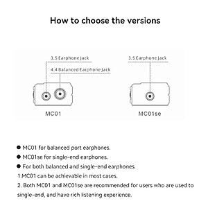 QLS MC01/MC01se Portable USB DAC/AMP Dual Flagship CS43131 HiFi Decoder Headphone Amplifier 4.4mm/3.5mm Type-C USB (MC01 Grey)