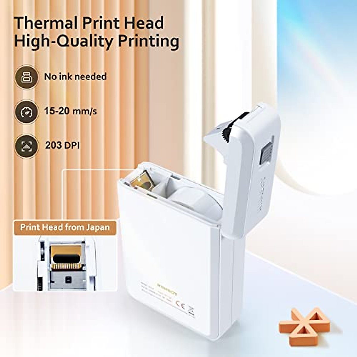 JADENS Label Maker Machine with Tape, D110 Portable Bluetooth Label Printer for Storage, Shipping, Barcode, Mailing, Office, Home, Organizing, Sticker Maker Mini Label Maker with Multiple Templates