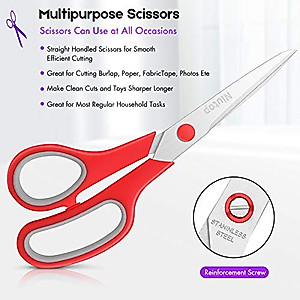 Scissors Bulk Set of 40-Pack, Niutop 8" Multipurpose Sharp Sewing Craft Fabric Scissors for Office Home High/Middle School Student Office Teacher Art Supplies, Soft Comfort-Grip Right/Left Handles
