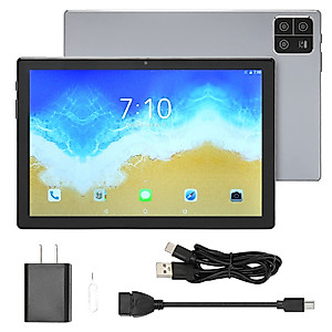 10 Inch Tablet, 1920x1200 Resolution 8GB RAM 128GB ROM Octa Core CPU 8MP Front 16MP Rear Support BT GPS WiFi, PC Tablet for Android 11