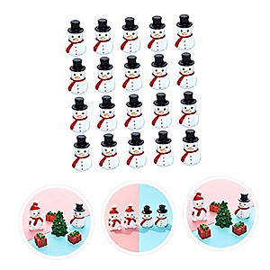 Abaodam 60 Pcs Mini Snowman Mini Christmas Decorations for Crafts Miniatures for Crafts Xmas Miniature Snowman Snow Globes for Kids Mini Figurine Fairy Birthday Party Supplies