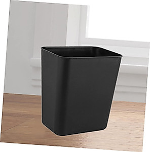 LIFKOME Office Decor Black Plastic Trash Can, 13 Gallon Capacity, 13" Wide