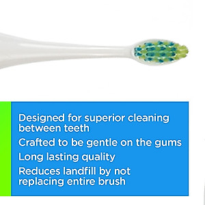 Voom Sonic Pro 7 Series Replacement Brush Heads Advanced Bristle Technology Soft Dupont Nylon Bristles Oral Care - White - 6 Count (Pack of 1)