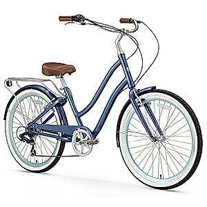 sixthreezero EVRYjourney Women's Beach Cruiser Bike, Step-Through Touring Hybrid Bicycle