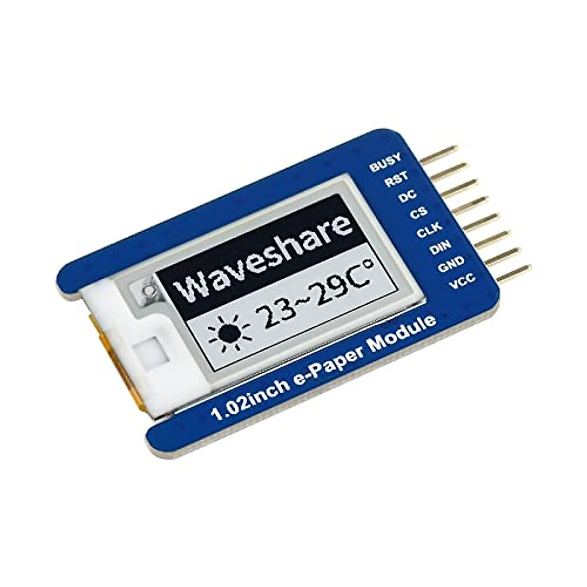 waveshare 1.02inch E-Ink Display Module Compatible with Raspberry Pi4B/3B+/3B/2B/B+/A+/Zero/Zero W/WH/Zero 2W 128×80 Resolution Black/White Dual-Color SPI Interface Supports Partial Refresh