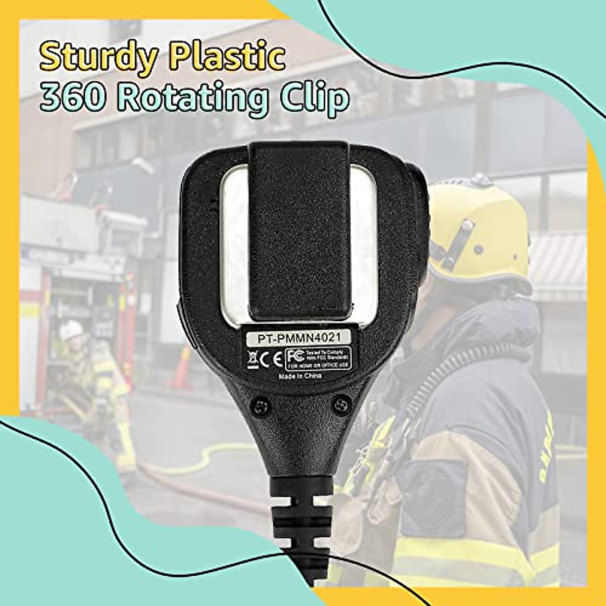 Retevis RT3S Walkie Talkie Mic with 3.5mm Audio Jack, IP54 Waterproof Shoulder Mic Compatible with RT22 RT68 RT5R RT86 RT85 RB17V RB87 RT27 RB85 RT81 RT1 Baofeng BF-F8HP UV5R Two Way Radio (1 Pack)