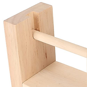 Emoshayoga Yarn Ball Holder, Widely Used Crochet Yarn Holder Solidwood Easy Assembly Rotatable Sturdy Durable for Sewing