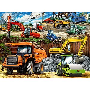 Ravensburger Construction Vehicles 100-Piece Jigsaw Puzzle - Engaging & Educational Toy for Kids | Durable & Long-Lasting | Stimulates Creativity & Problem Solving | FSC Certified