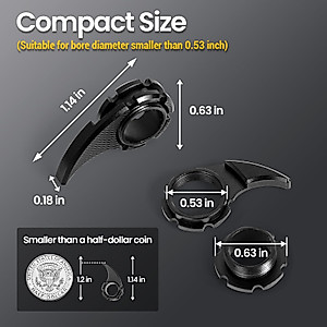 LYPOBALA Knife Thumb Studs for Spyderco Paramilitary 2 (PM2), Spyderco Delica 4, Spyderco Manix 1, Spyderco Tenacious/Endrua, Thumb Studs for Spyderco Knife with 13mm Round Hole Thumb Stud (Black)