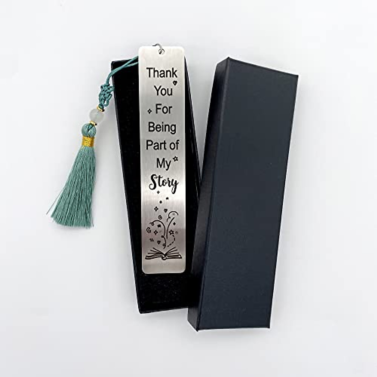 Thank You for Being Part of My Story, Thank You Teacher Appreciation Metal Bookmark with Tassel for Teacher Tutor Friends Coworker Boss Teachers Day Christmas Birthday Thanksgiving Gifts