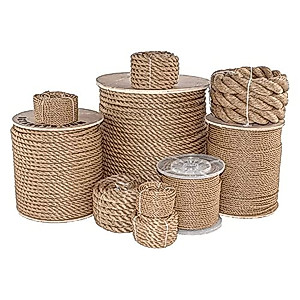 SGT KNOTS Twisted ProManila Rope - UnManila, Twisted 3 Strand outdoor rope, Lightweight Synthetic Rope for DIY Projects, Marine, Commercial (1.5" x 50ft)