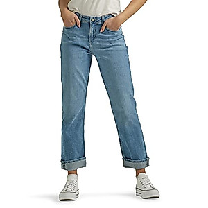 Lee Women's Mid Rise Boyfriend Jean, Home Laundered, 12