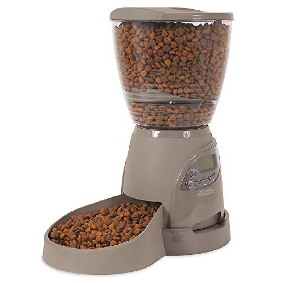 Petmate Portion Right Programmable Dog and Cat Feeder 2 Sizes Brushed Nickel