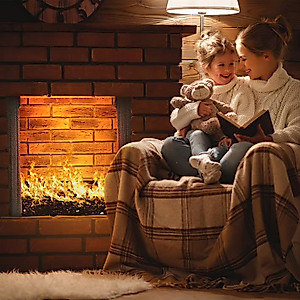 Dreffco 23" Powder Coated Steel Pan for Fire Pit or Fireplace NG - Triple Row Gas Burner Pan & Connection Kit- Specifically for 23" Fire Logs, Easy to Install + Bonus Bag of Glowing Embers