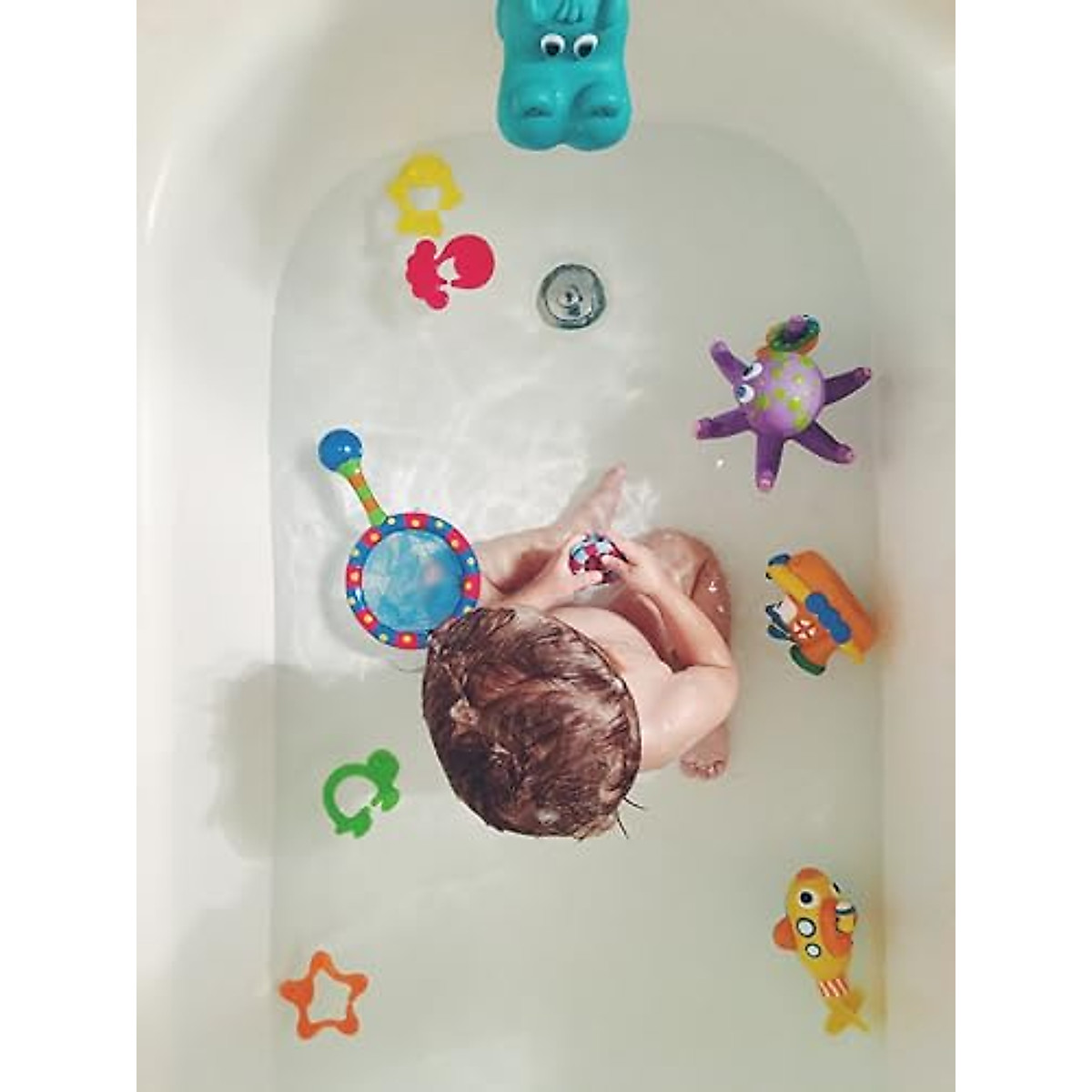 Nuby Splash n' Catch Bath Time Fishing Set, Includes Four Link Toys, 5"