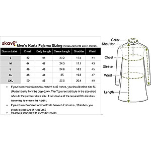 SKAVIJ Men's Art Silk Kurta Pajama and Scarf Ethnic Wedding Suit Party Dress Set (Small, Black)