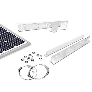 Newpowa Universal Solar Panel Heavy Duty Double Arm Pole Wall Mount for 70-120W Single Module at an tilt Angle from 0-90°…