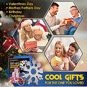 Gifts for Men-Snowflake Multitool Tools Christmas Stocking Stuffers Gifts for Dad Adults Women and Multitool Pen Construction Tools Tools for Husband Him Teens