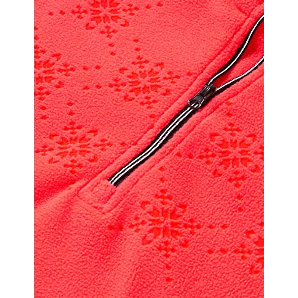 CMP Girls' Felpa in Pile Arctic Fleece con fiocchi di Neve Jumper, Red Fluo, 110