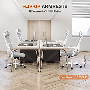 Sweetcrispy Office Computer Desk Managerial Executive Chair, Ergonomic Mid-Back Mesh Rolling Work Swivel Chairs with Wheels, Comfortable Lumbar Support, Comfy Arms for Home,Bedroom,Study,Student,Black