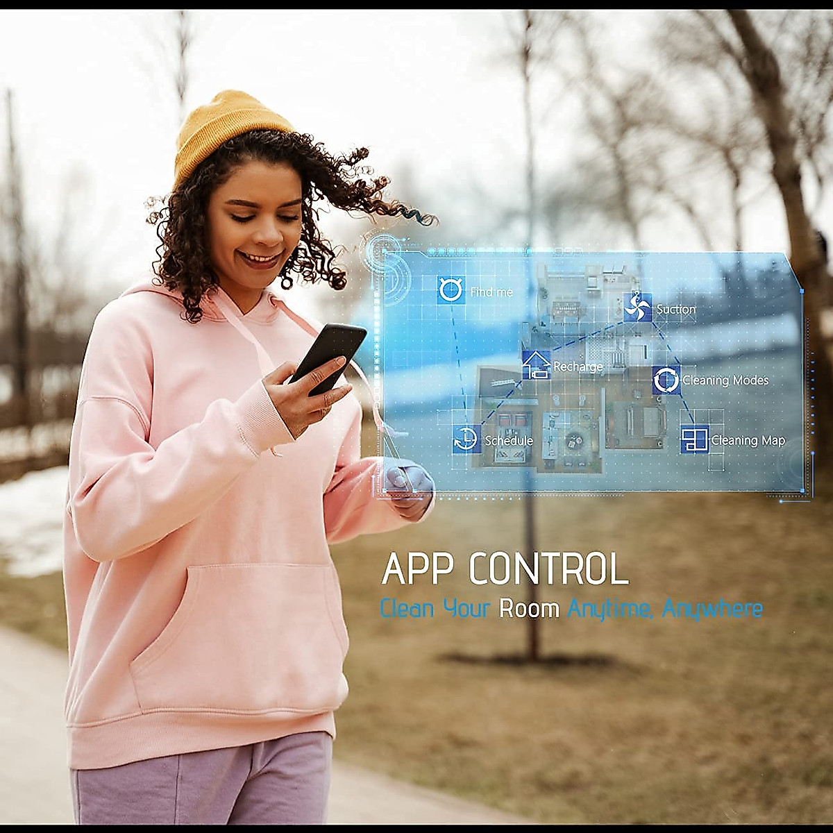 coowa Robot Vacuum RoboV101, Alexa Connected Robot Vacuum Cleaner with Visual Navigation&Smart Mapping, Self-Charging Robotic Vacuums 2000Pa Suction, Boost Intellect Perfect for Carpet, Pet Hair.