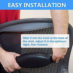 Upgraded Lumbar Support Pad Replacement Compatible with Herman Miller Classic Aeron Chair Size B: Medium