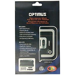 Optimus 50015 Rechargeable Pocket Palm Shaver, Black