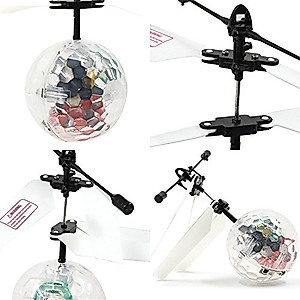 Flying Ball RC Toys For Children Goo Play For Child Ball Helicopter Gifts For Child Built-In-Shinning LED Disco Light Induction Ball Children Play Indoor And Outdoor Gifts For Boy Girl…