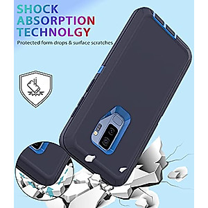 Guirble for Samsung Galaxy S9 Plus Case,Shockproof Dropproof for Samsung S9 Plus Case,Heavy Duty Protective Galaxy S9 Plus Csae,S9 Plus Case 6.2 Inch(Dark Blue)