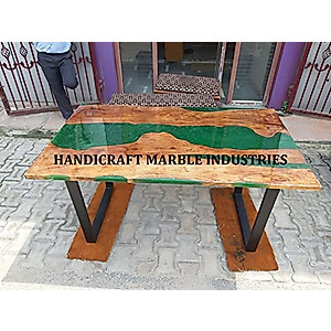Epoxy Table Live Edge Wooden Table Epoxy Resin River Table Natural Wood Dining table Natural Epoxy Table Resin Table