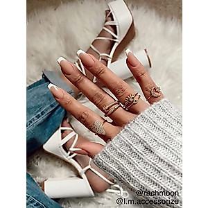 L & M Accessorize - 925 Sterling Silver 18K Yellow Gold Plated Nail Ring (9)