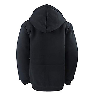 Sweatshirts for Men Zipper Hoodie, Fleece Lining Sweater Jacket Black Large