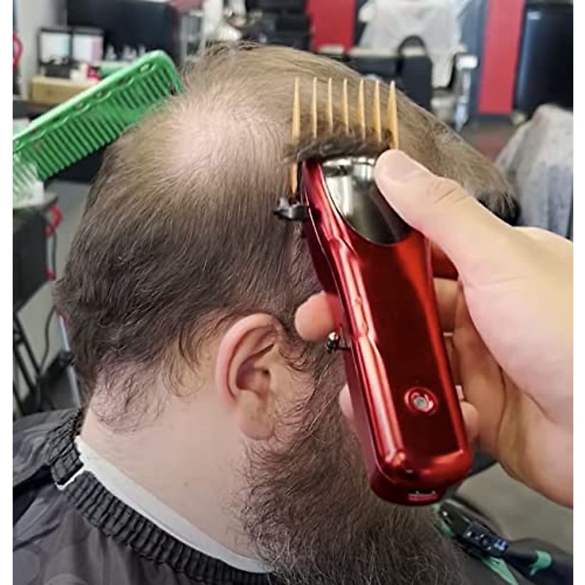 Stylecraft Super-Torque Apex Professional Metal Hair Clipper, Black Diamond Carbon Blades, 8 Magnetic Dub Guards, USB Rechargeable 4-Hour Run-time