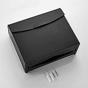 GKMJKI Wall-Mounted Paper Towel Dispenser Dual Dispensing Paper Holder Metal Kitchen Tissue Dispenser Bathroom