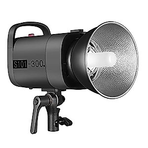 NEEWER S101-300W Studio Monolight 300W 5600K GN58 Strobe Flash with Optical Slave Mode, Adjustable Brightness/Modeling Lamp/Bowens Mount/Silent Fan/Metal Base for Product Portrait Photography
