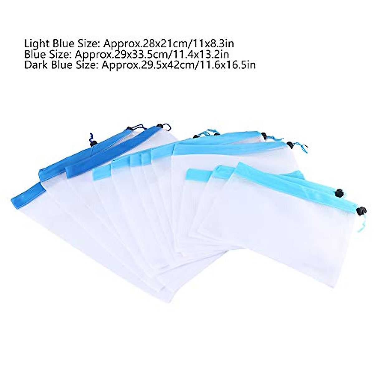 Produce Bags, Grogery Bags Washable Nearly Transparent Reusable Polyester for Fruit Vegetable Toys Cosmetics for Grocery Shopping