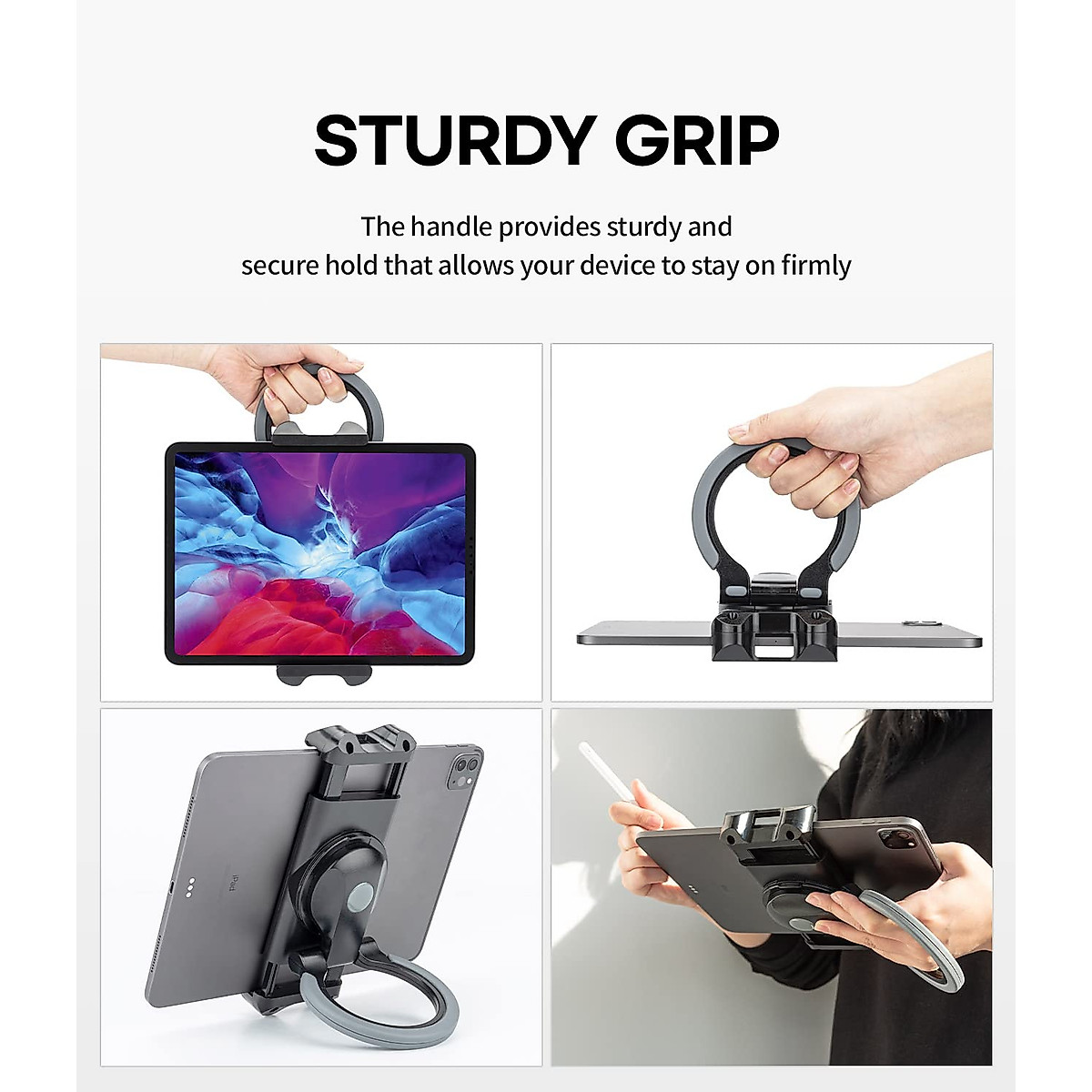 GOOSPERY Compatible with iPad ChromeBook Kindle Tablet Hand Grip Holder Accessory for e-Reading, Drawing, Video Viewing Compatible with iPad Pro 12.9 11 10.5 Air 2 2022