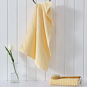 Tommy Bahama- Hand Towel Set, Highly Absorbent Cotton Bathroom Decor, Low Linting & Fade Resistant (Northern Pacific Yellow, 2 Piece)