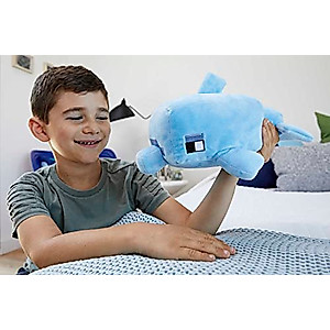 Mattel Minecraft Basic Plush Dolphin Soft Doll, Video Game-Inspired Collectible Toy for Kids & Fans Ages 3 Years Old & Up