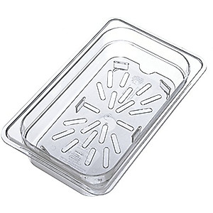 Carlisle FoodService Products Plastic Drain Shelf for 1/4 Size Food Pan Clear