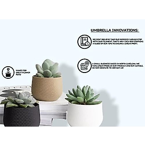 Umbrella Innovations PLA Filament, 1.75mm +/- 0.03, 1 KG, 3D Printing Filament (Black)