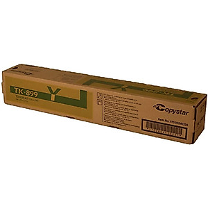Kyocera 1T02K0ACS0 Model TK-899Y Yellow Toner Cartridge For use with Kyocera/Copystar CS-205C, CS-255C, FS-C8025MFP, FS-C8520MFP, FS-C8525MFP, TASKalfa 205c, 255 and 255c Multifunctional Printers