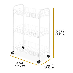 Whitmor Small Household Cart, White
