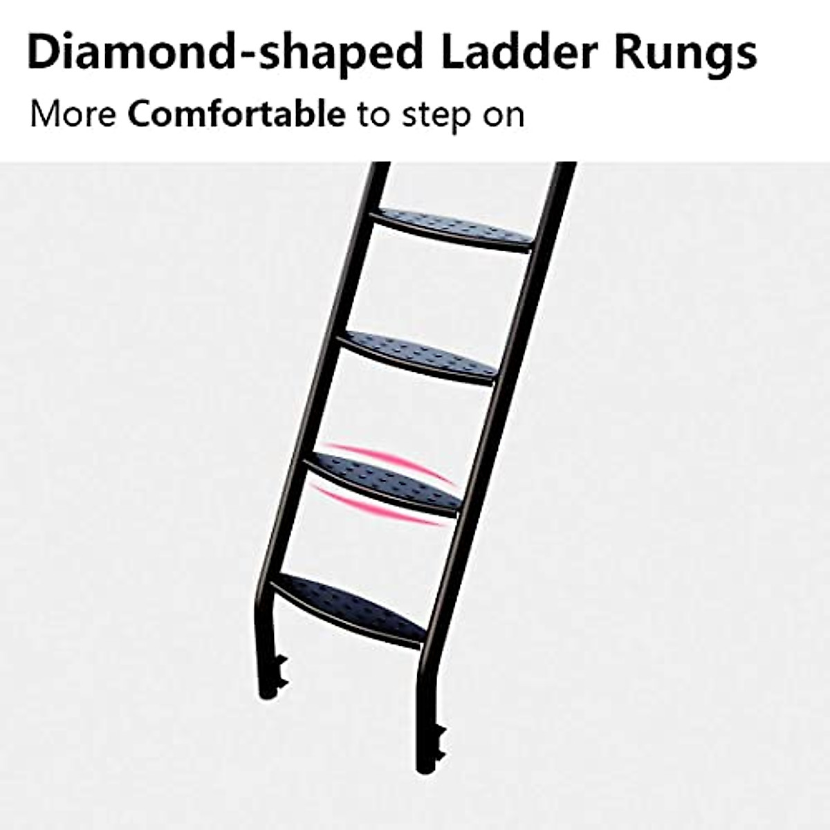 GRAYELL Metal Bunk Beds Twin Over Full Bunk Bed for Kids Teens Adults,Heavy Duty,CPC Certified,with Comfortable Rungs,No Box Spring Needed,Easy to Assemble,Black