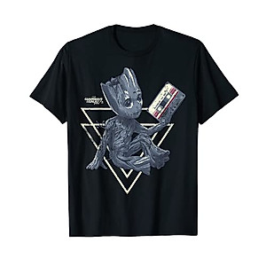 Marvel Guardians Of The Galaxy Vol 2 Groot Mixtape Sketch T-Shirt